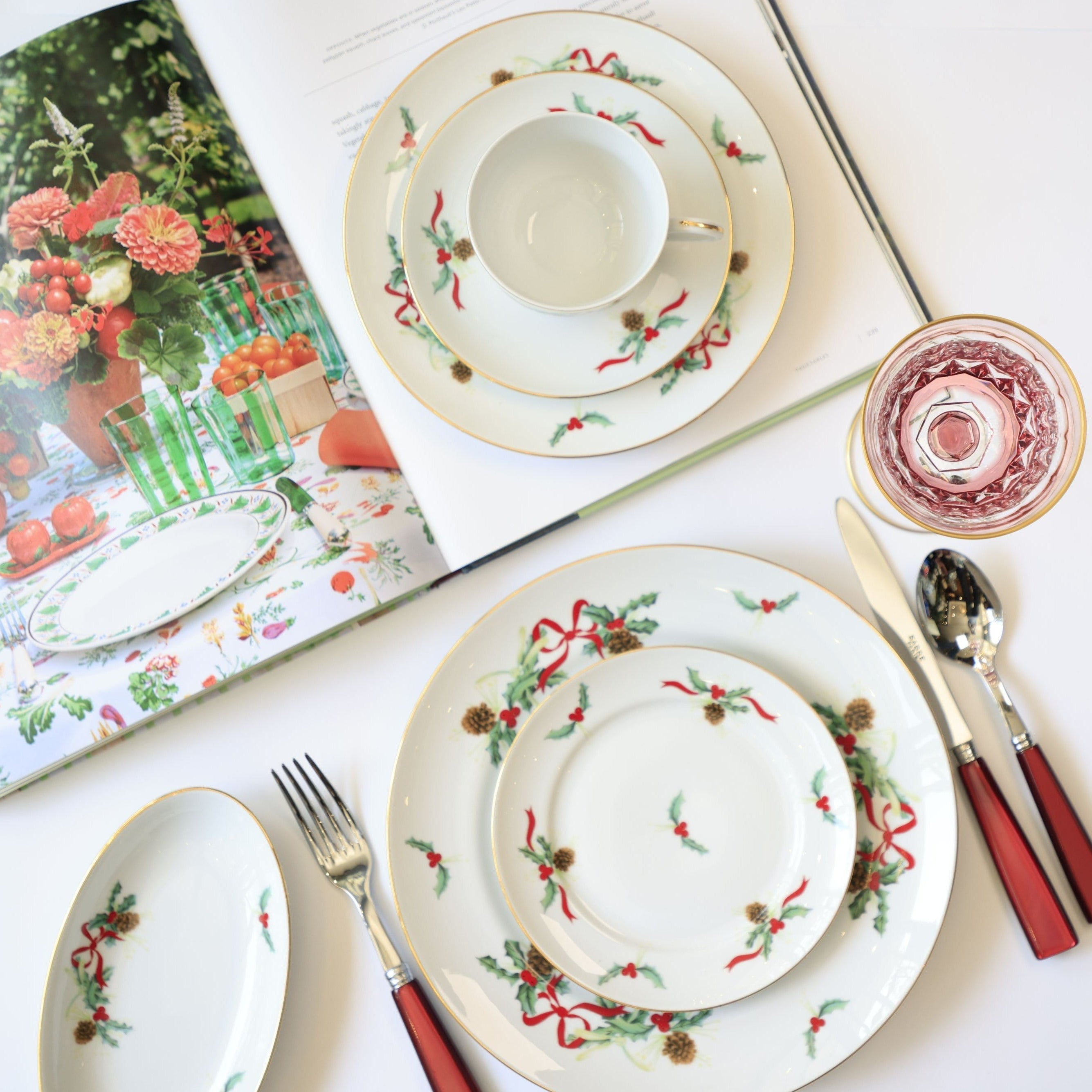 Porcel | Christmas Holly Dinner Set for Eight | Bring Luxury Home ...